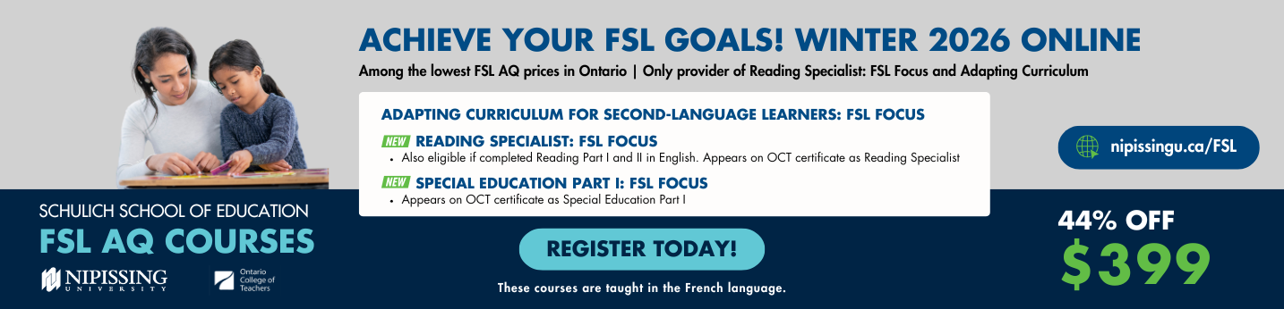 Additional Qualification/Additional Basic Qualification Courses | Nipissing University